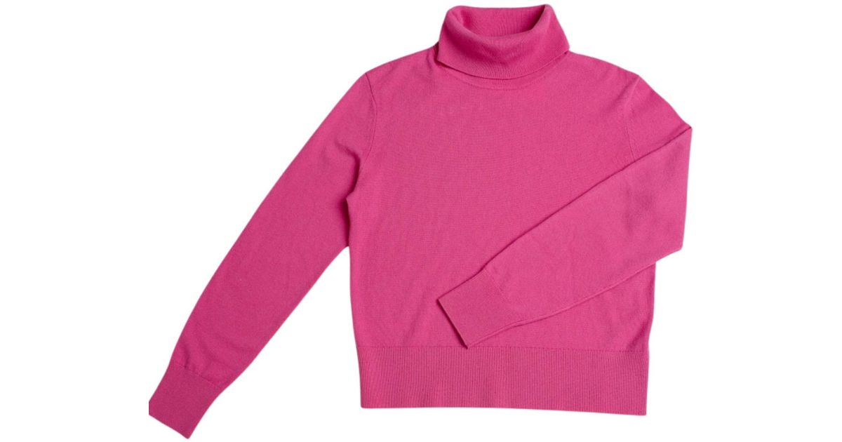Porridge Knitwear Cashmere Anne Poloneck in Pink | Lyst UK