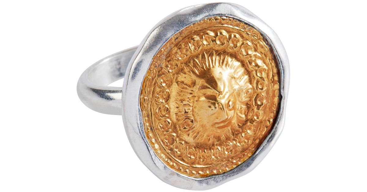 Goddess Charms Sun God Ring in Metallic | Lyst UK