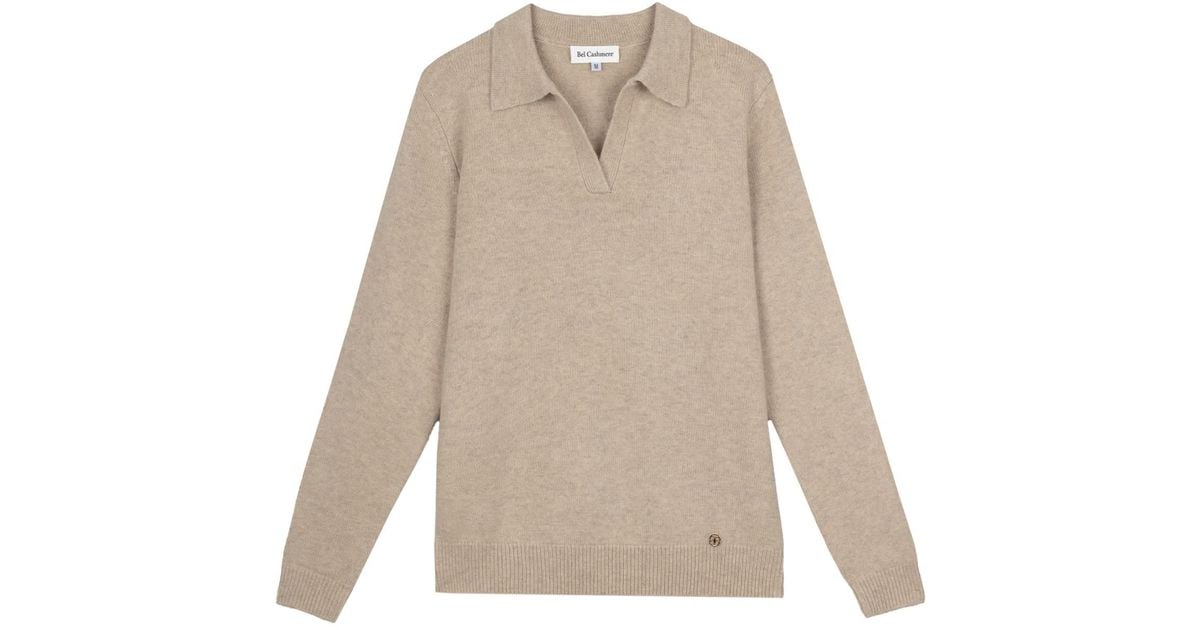 Bel Cashmere Soho Cashmere Sweater in Natural | Lyst UK