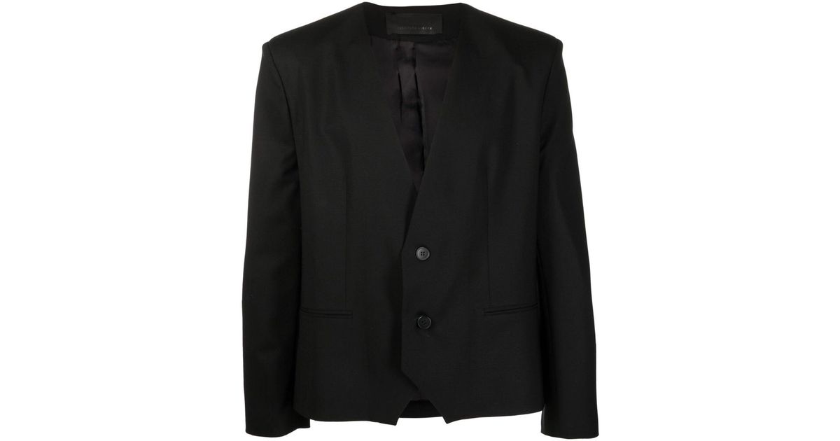Tessitura 'Minimal Blazer in Black | Lyst