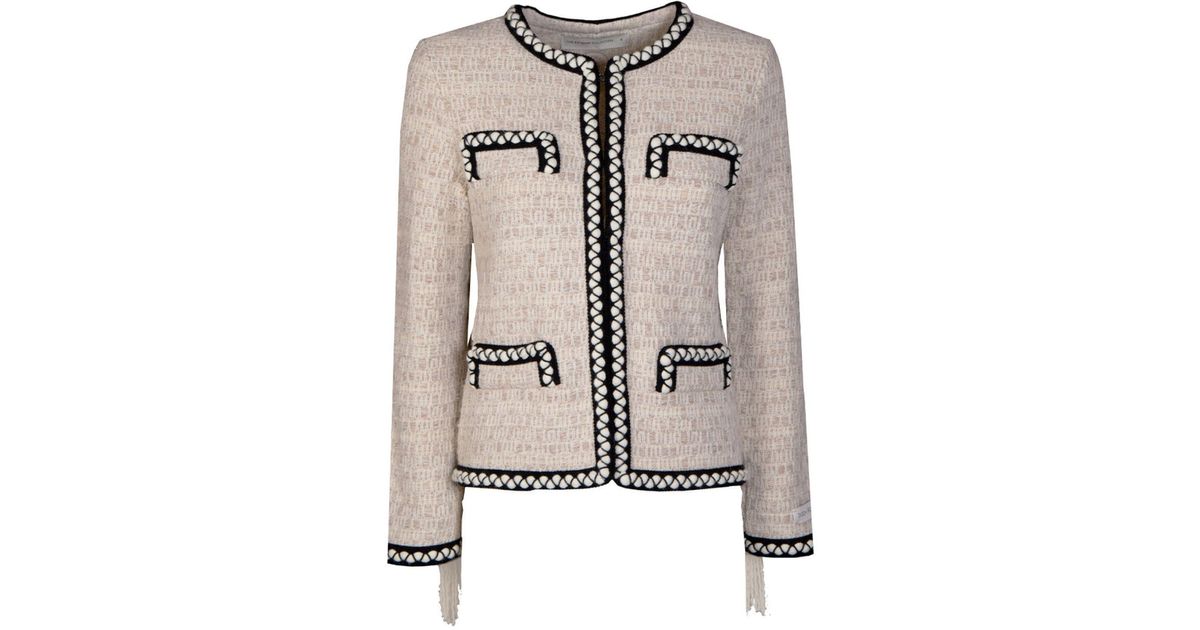 The Extreme Collection Handcrafted Tweed Jacket With Fringe Detailing ...