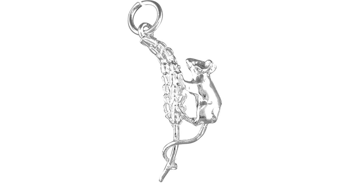 Kaizarin Chinese Calendar Rat Charm On Chain in Metallic | Lyst UK