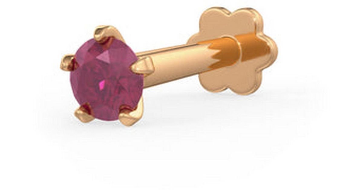 Cervin Blanc Rose Ruby Nose Pin Screwbacks Gemstones Piercings Stud in ...