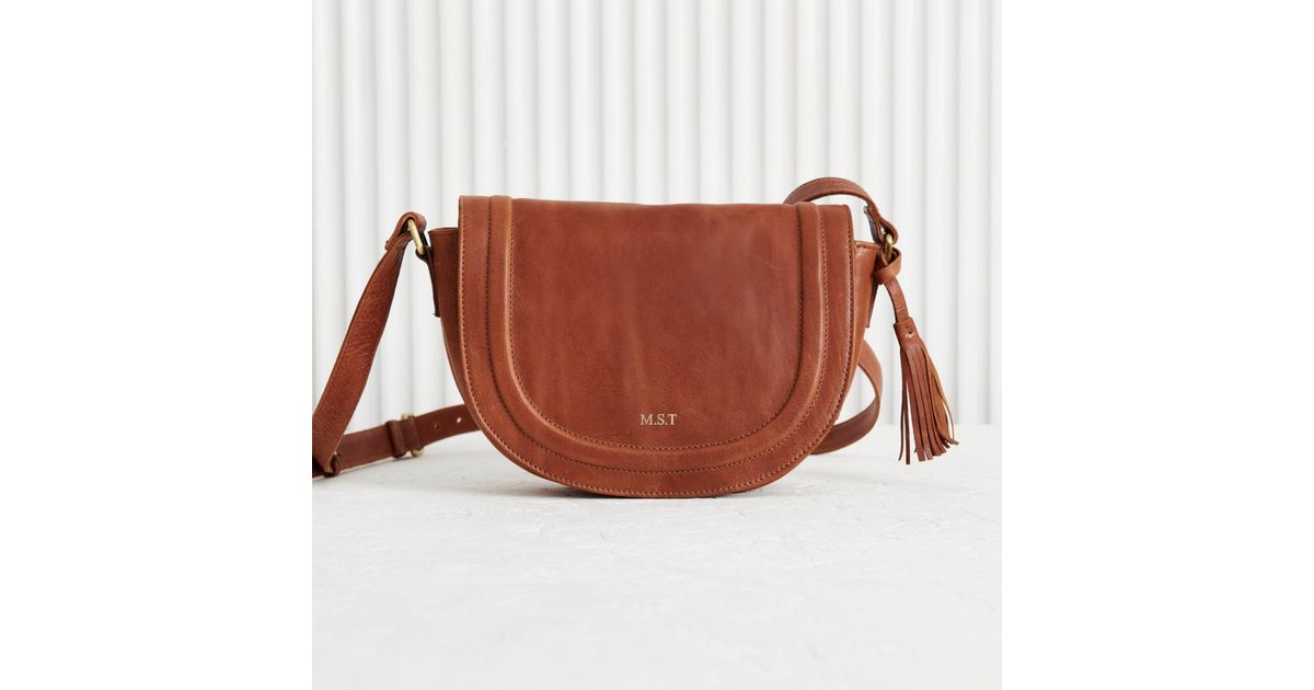 VIDA VIDA Handmade Full Grain Leather Saddle Bag in Brown | Lyst UK