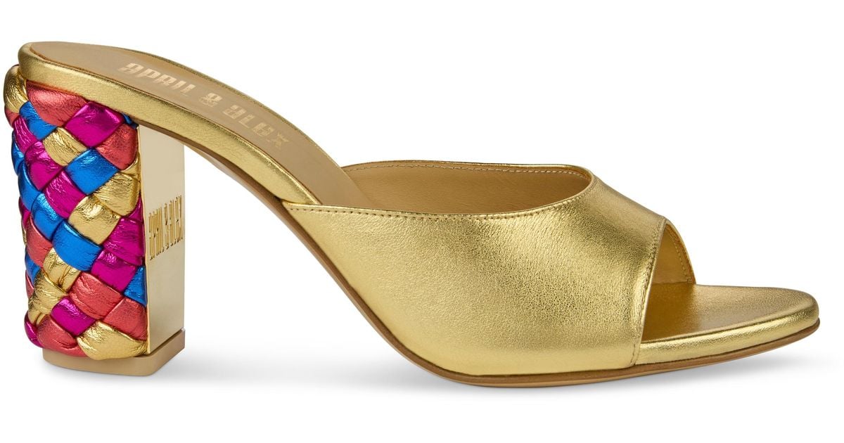 April & Alex Augusta Mule in Metallic | Lyst UK