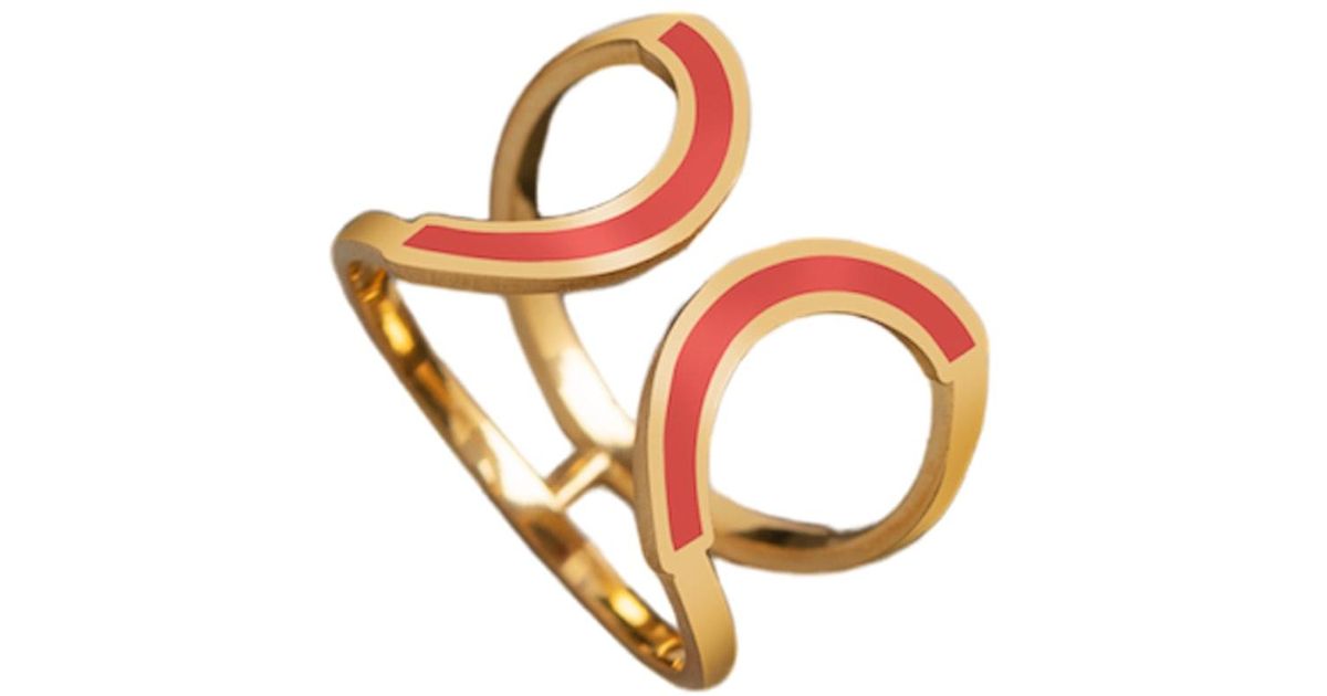 YUKA Studio. Semi Circular Ring in Metallic | Lyst