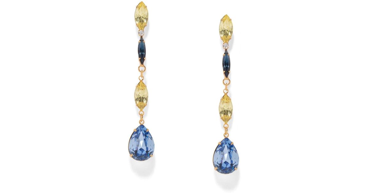 The Pink Reef Elongated Jewel Drop in White | Lyst UK