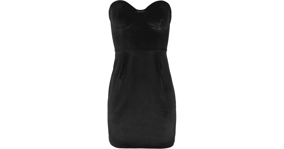 Forever Young the label Kayla Mini Velvet Dress in Black | Lyst UK