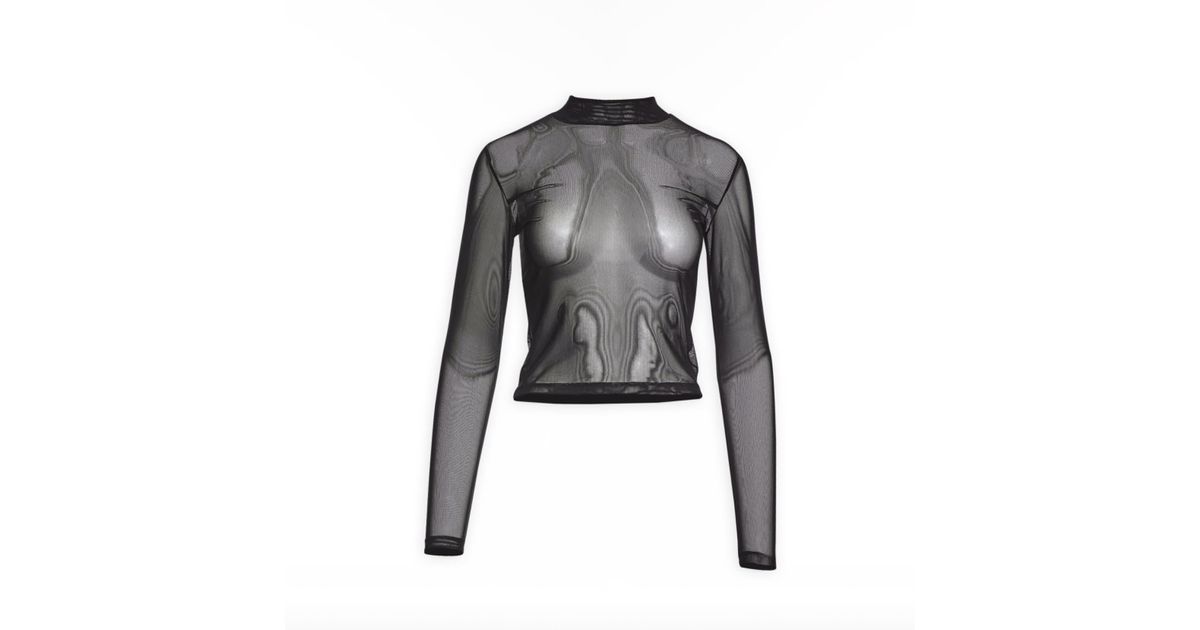 Sel The Tease Tulle Top in Gray | Lyst