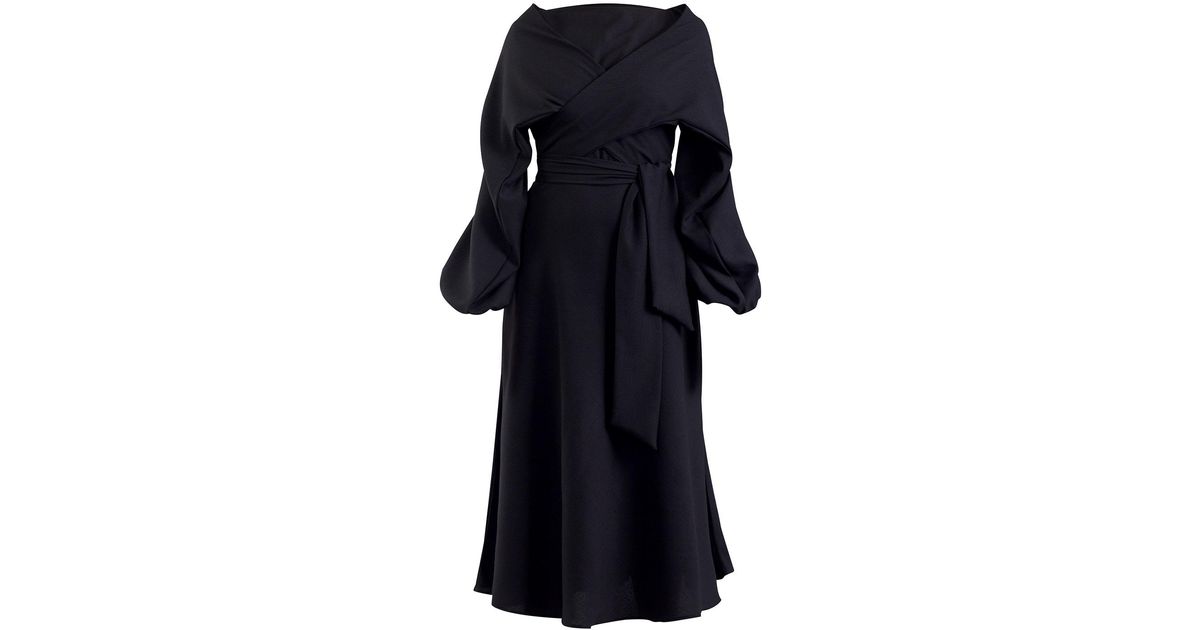 Meem Label Crawford Midi Dress in Blue | Lyst