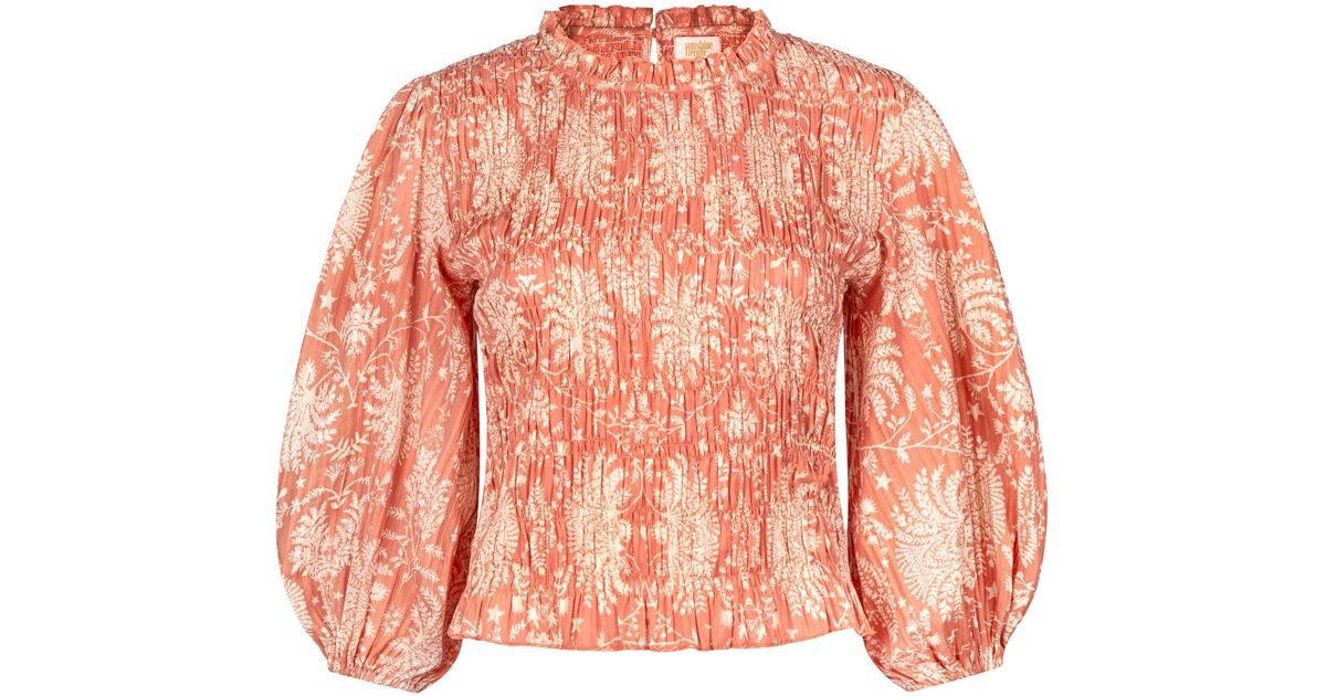 SUNSHINE TIENDA Neutrals Rose Rose Gilded Palm Hali Top in Orange | Lyst UK