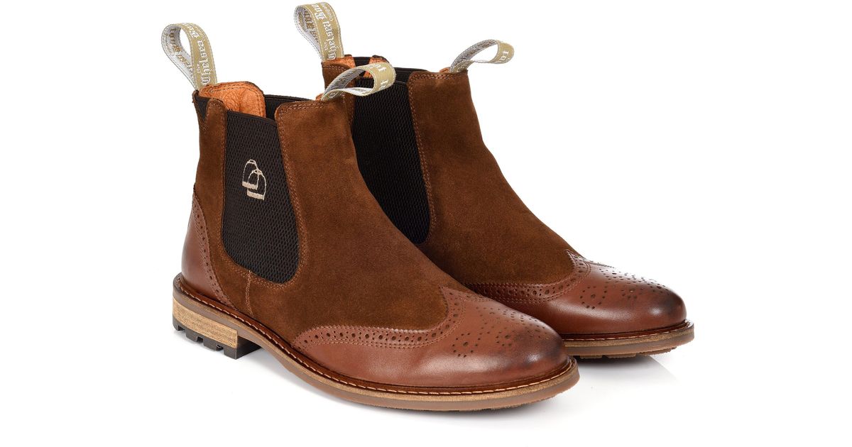 The Chelsea Boot Co Est. 1851 Two Tone Brogue in Brown for Men | Lyst