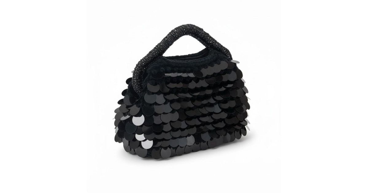 Springmoonatelier Hand-Embroidered Sequin Handbag – Velvet Yarn ...