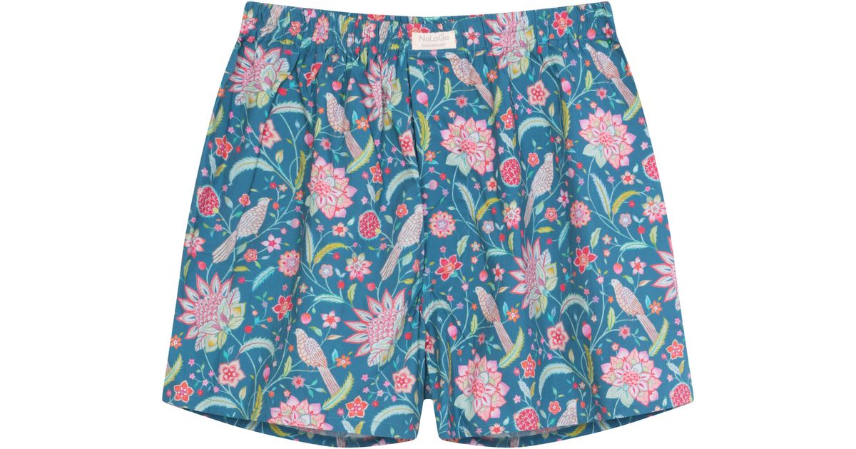 NoLoGo-chic Birdy Print Boxers Boxer Short Cotton Deep-Sea in Blue for ...