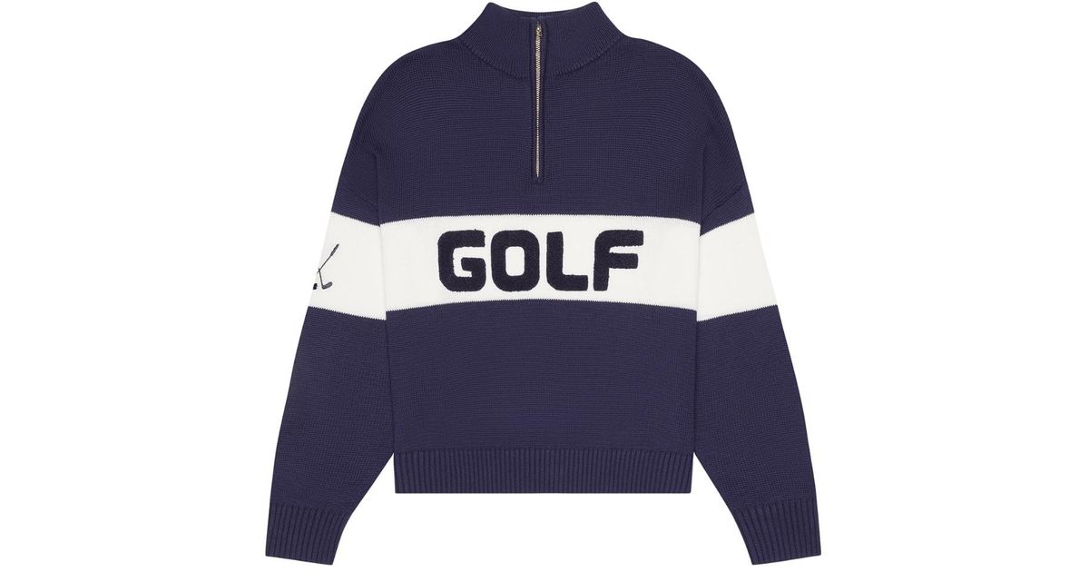 Ellsworth & Ivey Madison Quarter Zip Sweater in Blue | Lyst UK