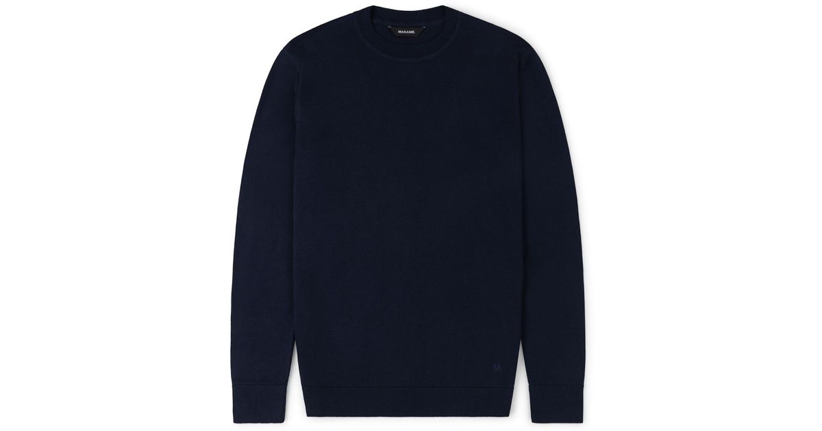 Marané Italian Fine Knit Crew in Blue for Men | Lyst UK