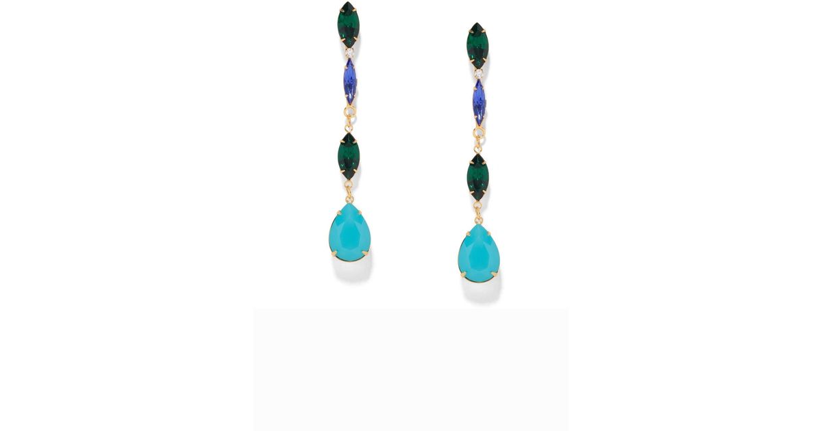 The Pink Reef Elongated Jewel Drop in Blue | Lyst