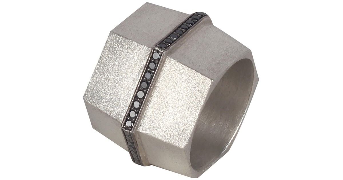 Dime Tribe Bullet Ring in Metallic for Men | Lyst