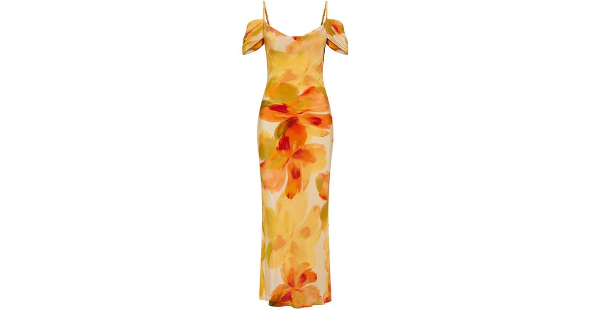 Isabelle Quinn Wren Maxi Dress Marigold in Metallic | Lyst