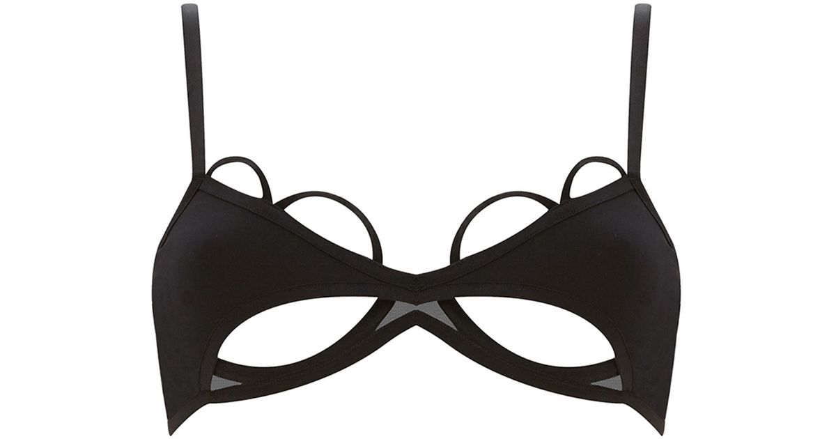Reckless Wolf Bandit Bra in Black | Lyst