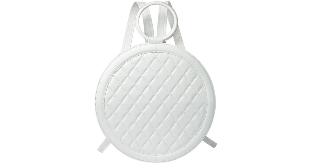 Laura Olaru Soleil Quilted Leather Backpack in White | Lyst