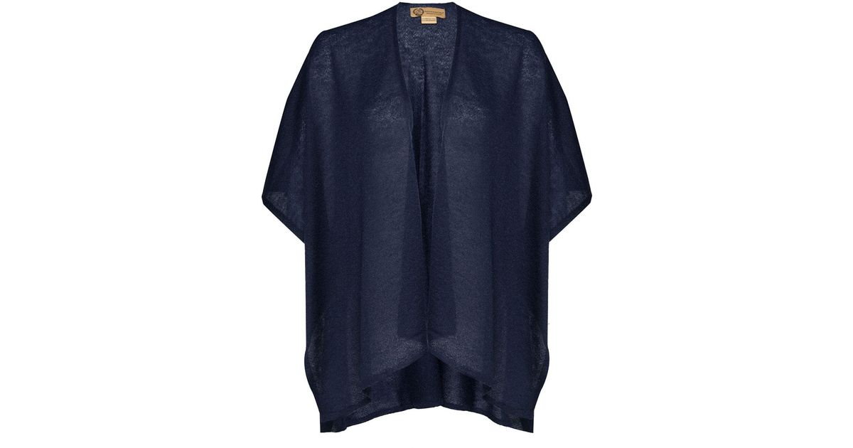 Mohair&Angora Lydia Stole Dark in Blue | Lyst UK