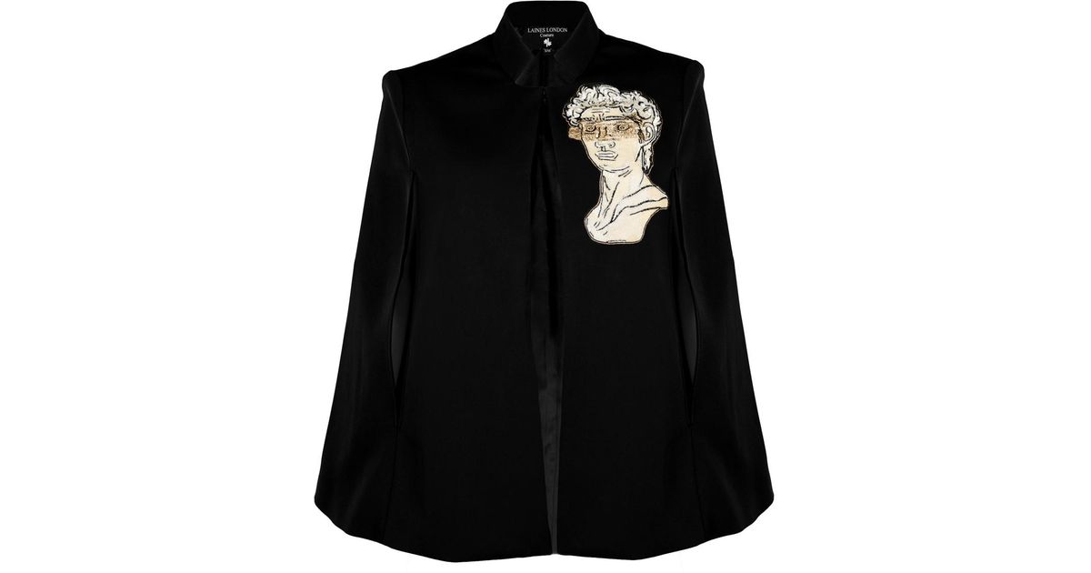 Laines London Laines Couture Tailored Cape With Embellished Greek God ...