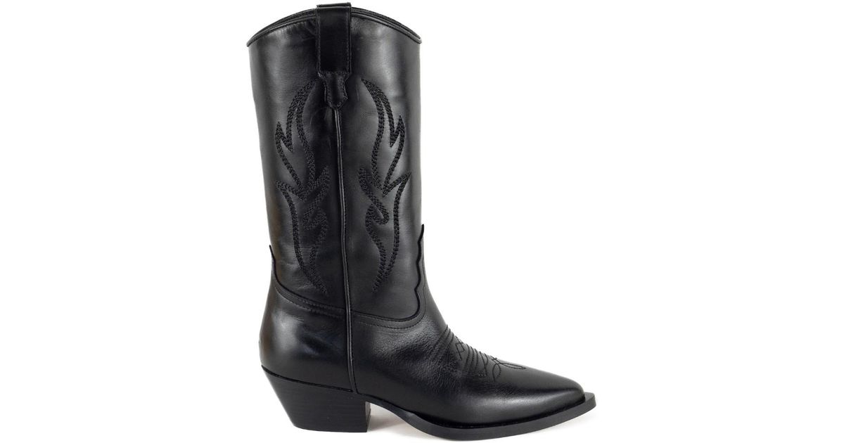 Keith Scarrott Shoes Ripa Cowboy Boot in Black | Lyst