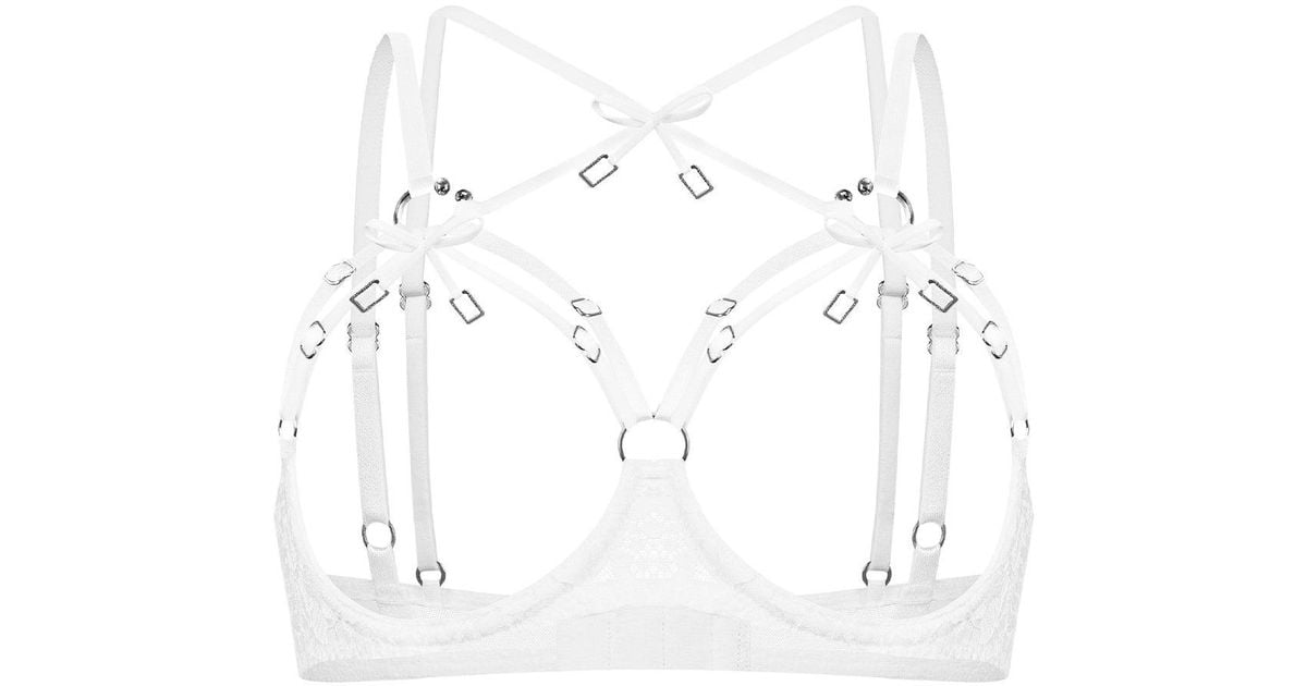 Zhilyova Aurora Open Cup Bra in White | Lyst