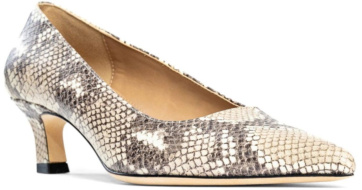 Allegra James Neutrals Nellie Snakeprint Work Evening Kitten Heel Pump ...