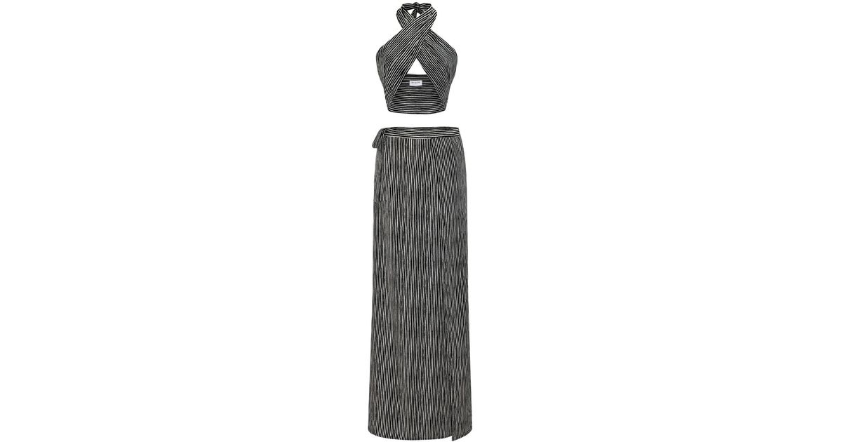 Inamore Neutrals Rocabella Maxi Skirt Set in Gray | Lyst