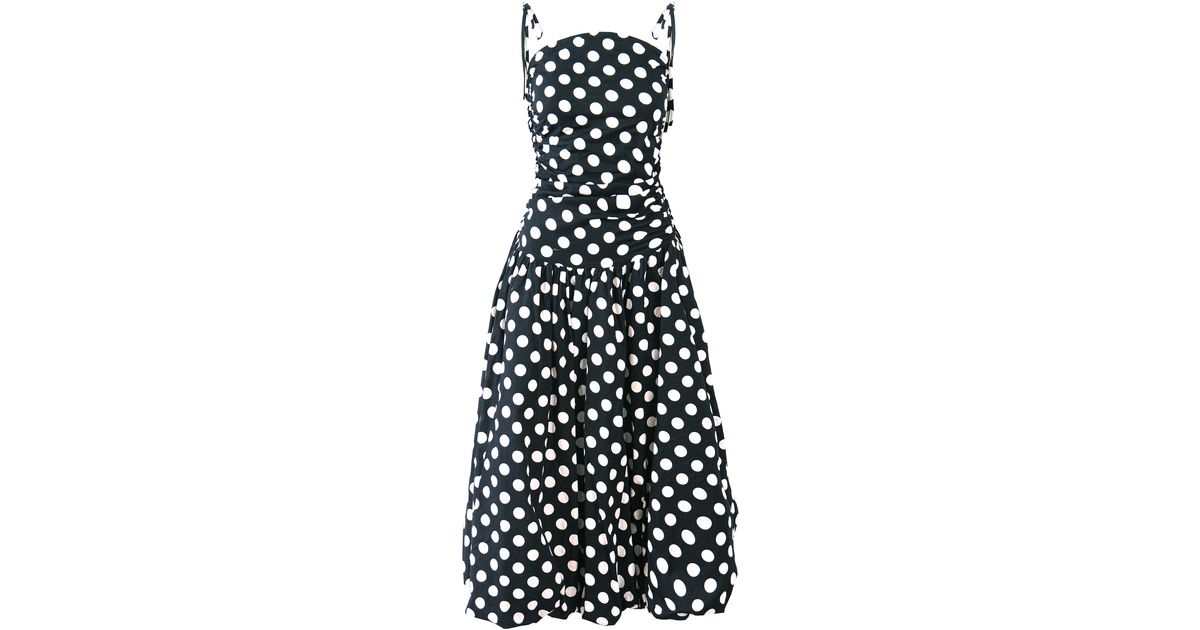 Amy Lynn Alexa Polka Dot Puffball Dress in White | Lyst