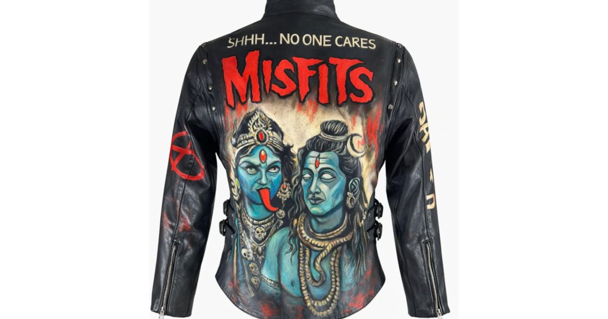 Zasta Studio Misfits X Divinity Hand-Painted Biker Jacket in Green ...
