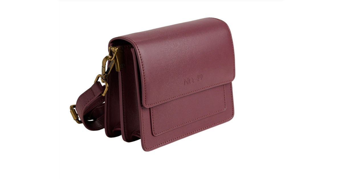 No.49 Handbags Fifi Burgundy Crossbody Bag in Red | Lyst