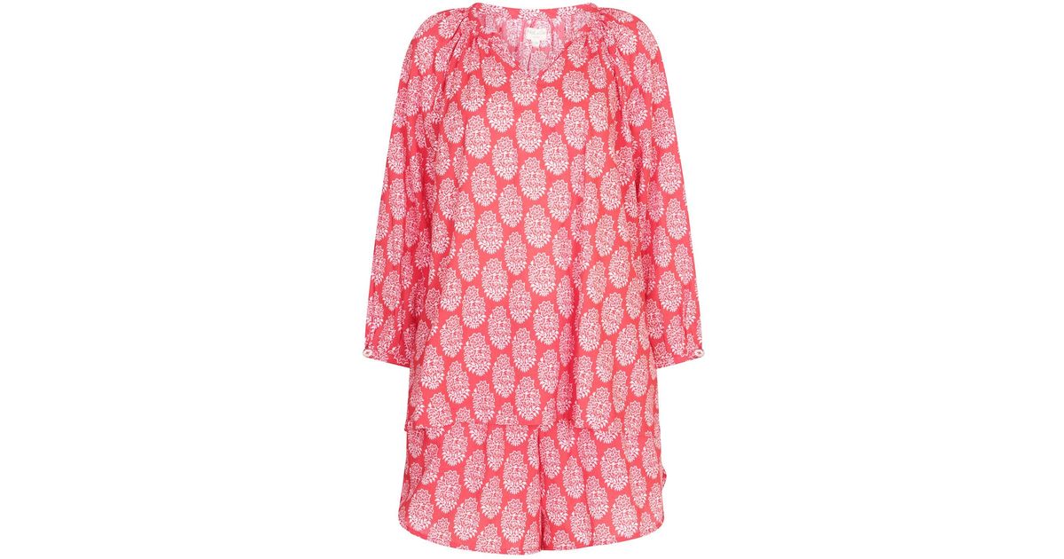 NoLoGo-chic Bon Bon Set Shorts Pj Cotton in Pink | Lyst UK