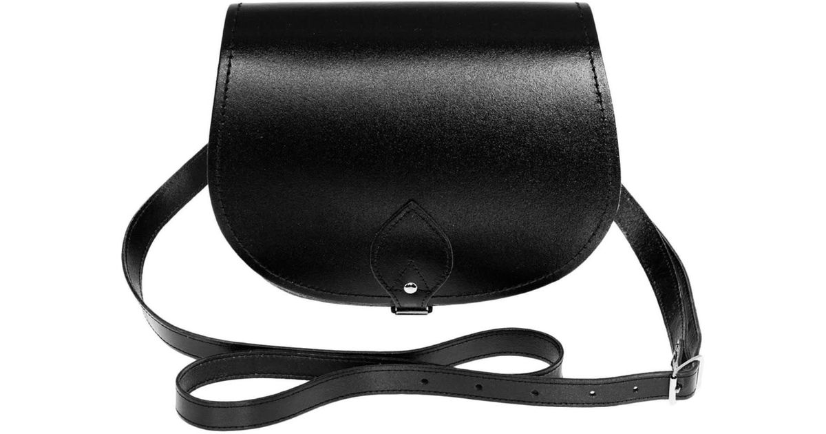 Zatchels Handmade Leather Saddle Bag Large in Black | Lyst