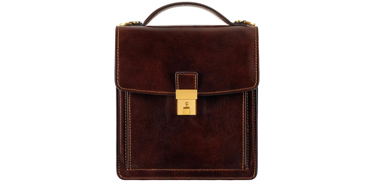 Time Resistance Small Leather Briefcase in Purple for Men | Lyst