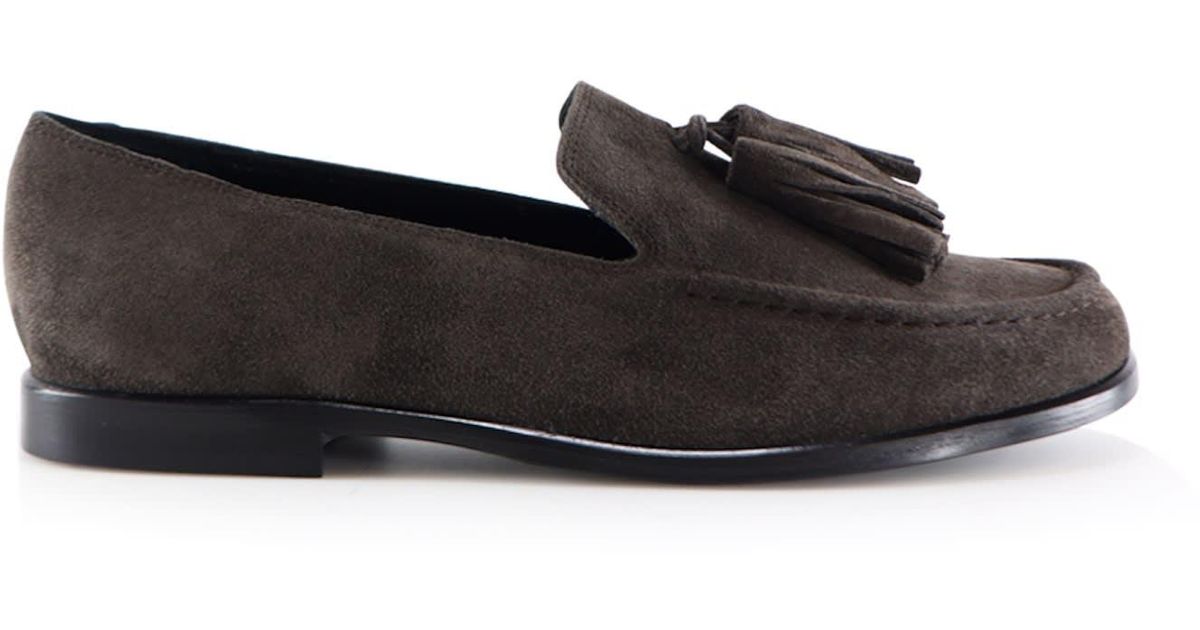 Notabene Selva Loafers, Dark Suede in Black | Lyst UK