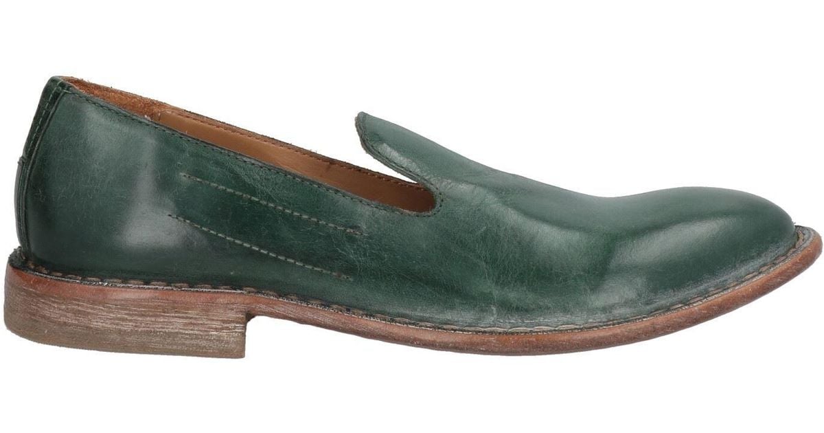 Moma Ideal Block Loafers Leather in Green | Lyst UK