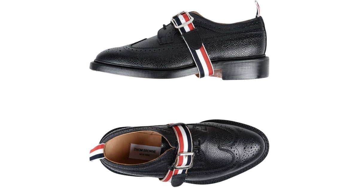 Thom Browne Lace-Up Shoes Soft Leather in Black for Men | Lyst