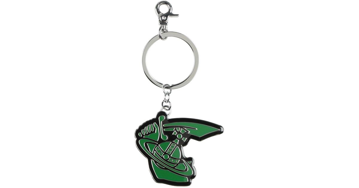Vivienne Westwood Key Ring Metal in Green | Lyst