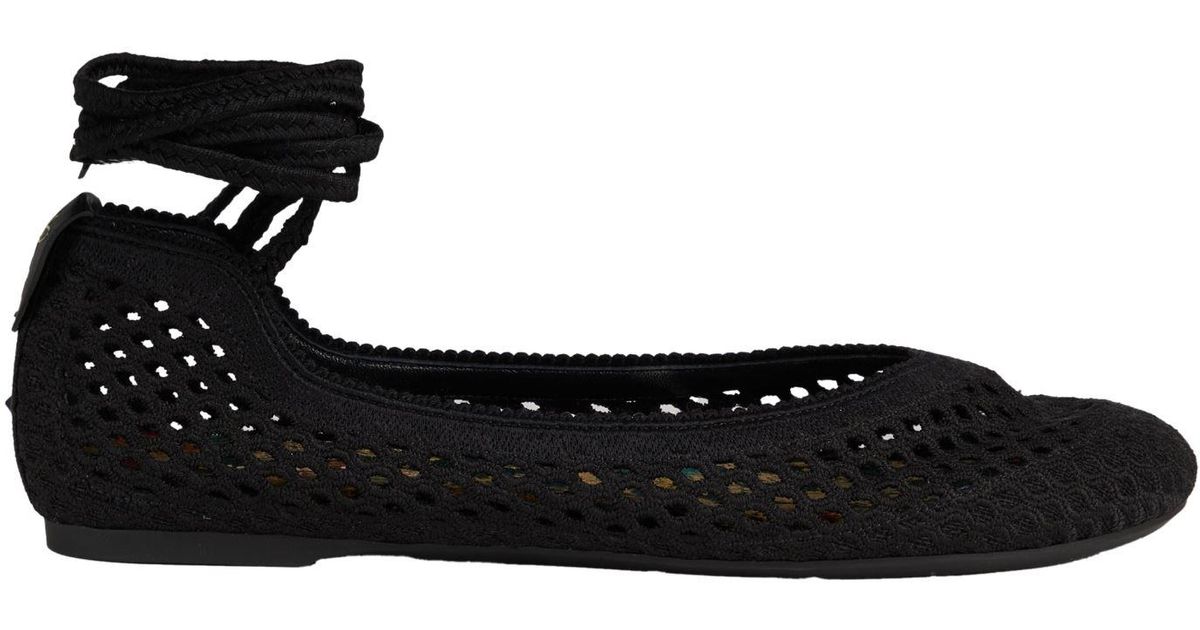 Dior Ballet Flats Textile Fibers in Black | Lyst