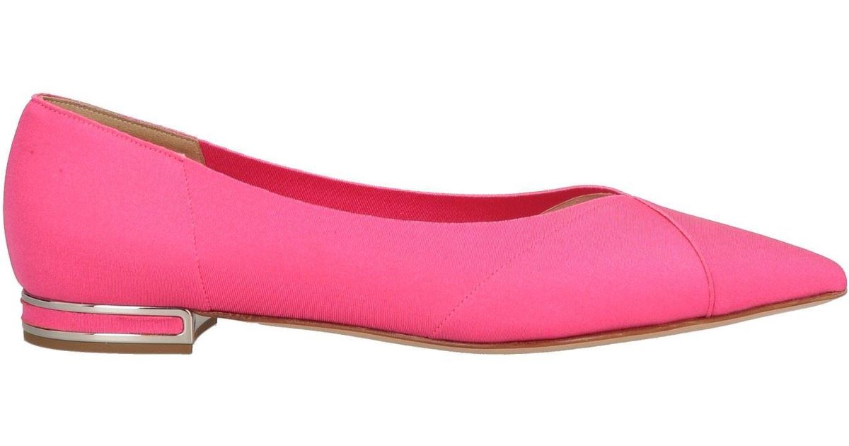 Casadei Fuchsia Ballet Flats Textile Fibers in Pink | Lyst