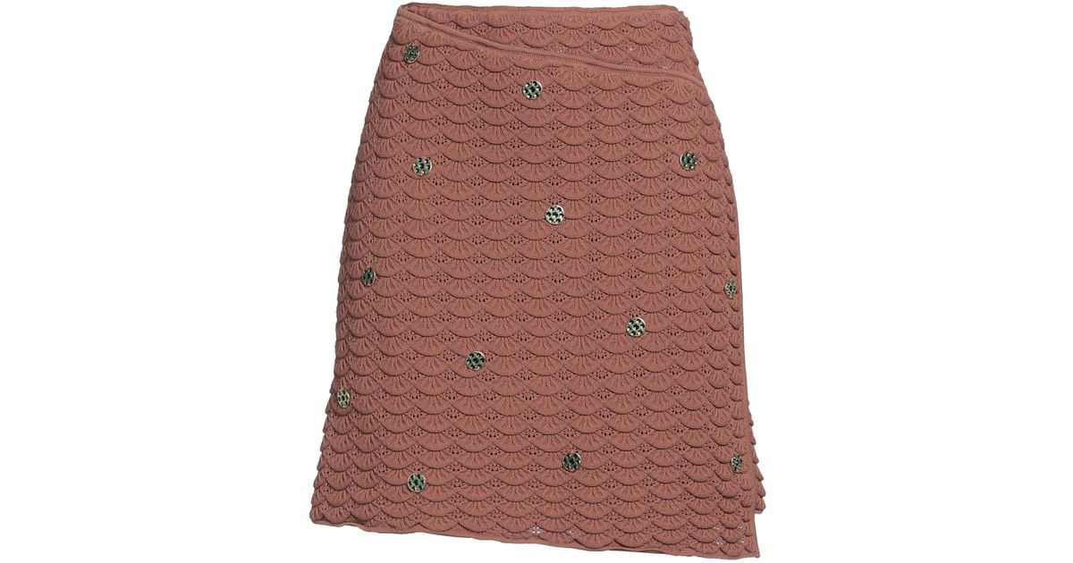 Sandro Mini Skirt in Red | Lyst