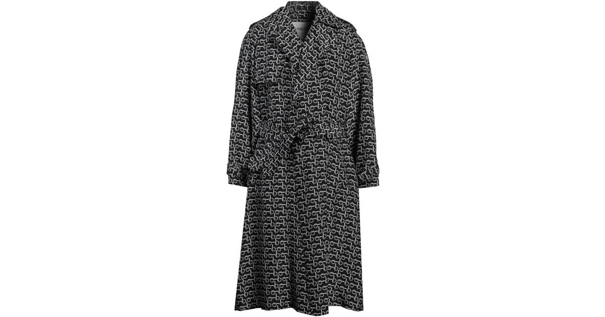 Burberry Overcoat & Trench Coat Silk in Gray for Men | Lyst