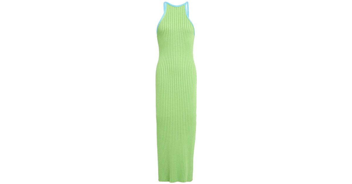 Stine Goya Midi Dress Viscose, Polyamide in Green | Lyst