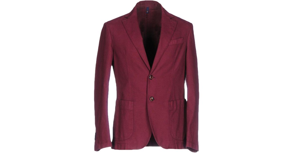 Domenico Tagliente Cotton Blazer in Garnet (Purple) for Men - Lyst