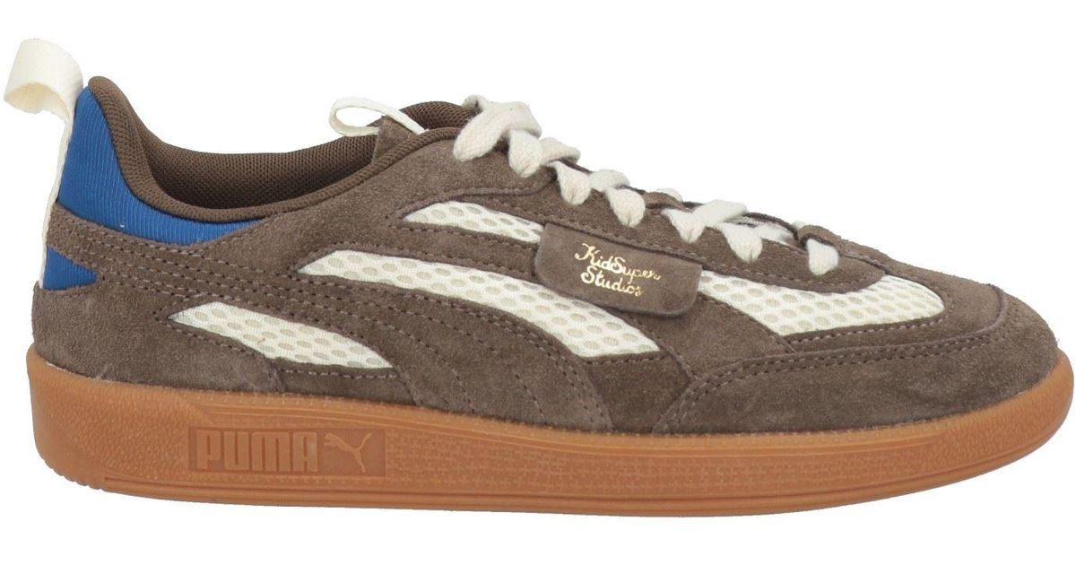 PUMA Sneakers Leather, Textile Fibers in Brown | Lyst