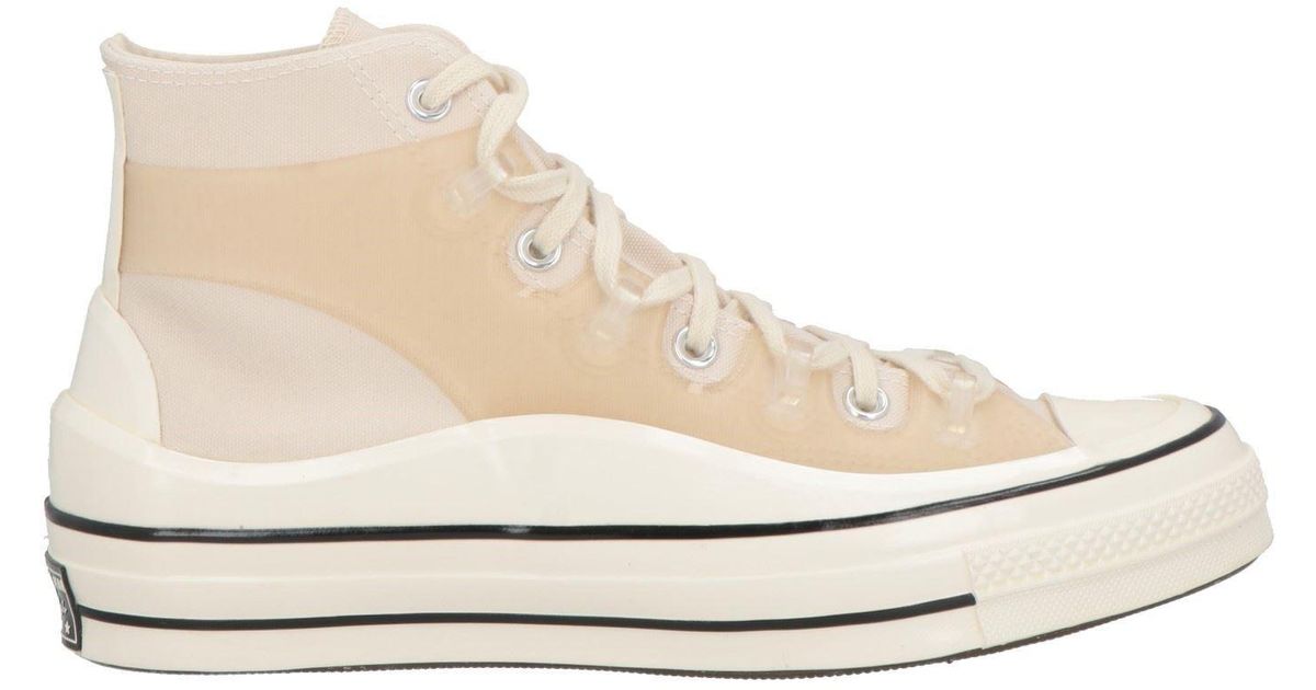 Converse Cream Sneakers Textile Fibers in Natural for Men | Lyst