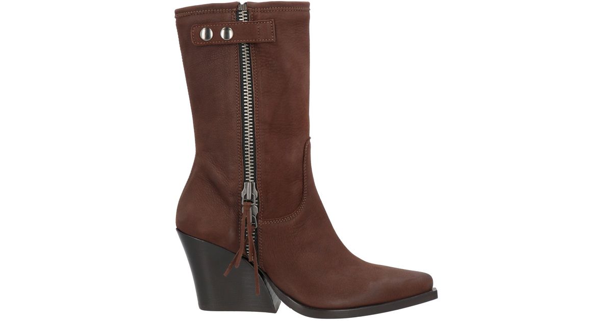 Lemarè Ankle Boots Leather in Brown | Lyst